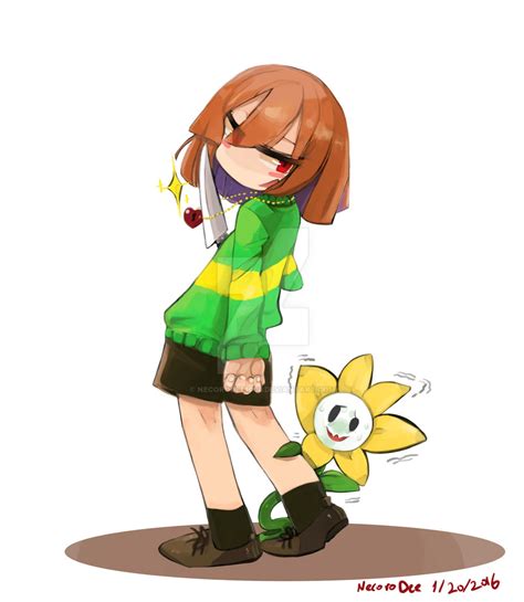 Chara And Flowey By Necorodee On Deviantart