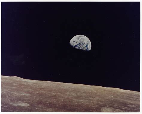 William Anders Earthrise The First Human Taken Colour Photograph Of