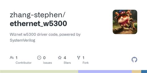 Github Zhang Stephenethernetw5300 Wiznet W5300 Driver Code Powered By Systemverilog