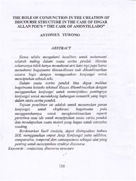 en the role of conjunction in the creation of discourse structure in