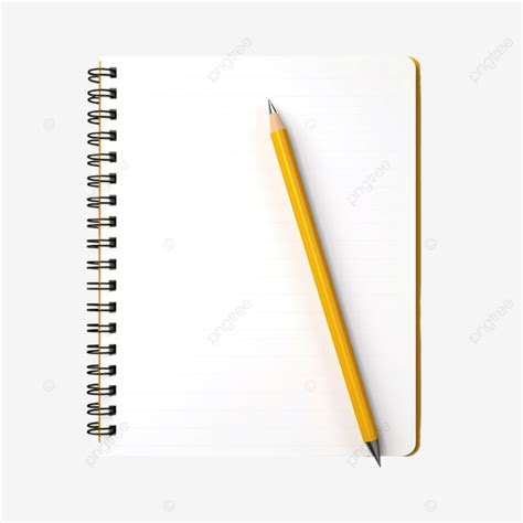 연필로 나선형 메모장의 3d 그림 공책 연필 메모장 Png 일러스트 및 이미지 에 대한 무료 다운로드 Pngtree