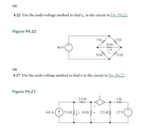 Solved 422 Use The Node Voltage Method To Find Io In The