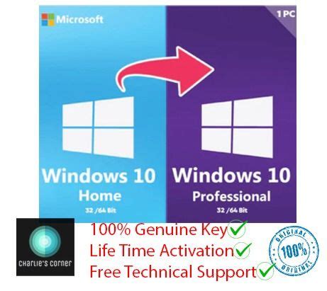 Windows 10 Home To Pro Upgrade Windows 10 Pro Computers Tech Parts Accessories Software