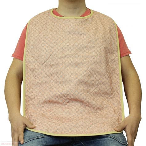 Cozy Adult Bib With Waterproof Vinyl Backing And Snap Closure Etsy
