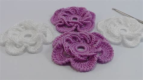 Как вязать цветок розочку крючком УРОКИ ВЯЗАНИЯ Инструкция по вязанию крючком цветов
