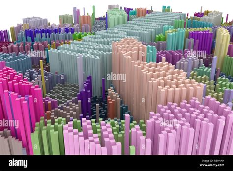 Keyword Of Inspiration Colorful 3d Rendering Geometric Structure Block Illustrations Of Shape