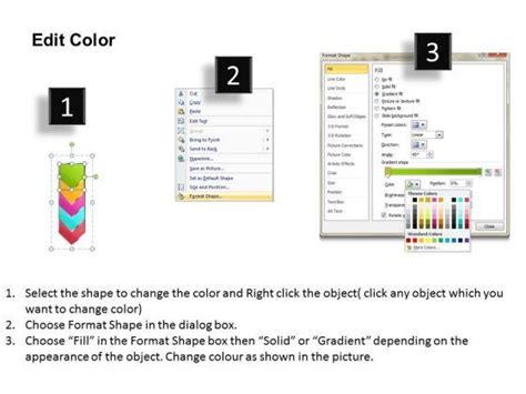 ppt hierarchical state powerpoint project diagram represented by arrow templates