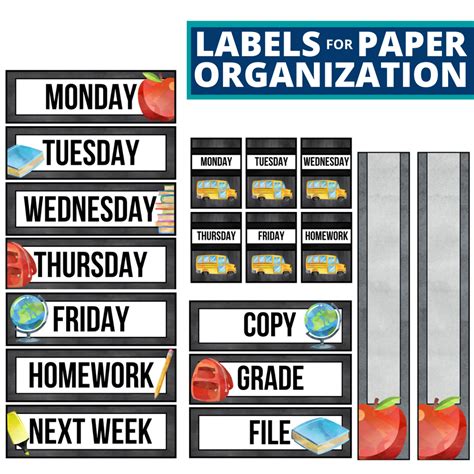 Chalkboard Classroom Theme Decor Bundle Clutter Free Classroom Store