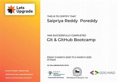 git github versioncontrol learningjourney webdevelopment techskills… saipriya reddy poreddy