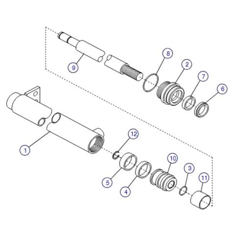 Powered Extension Platform Cylinder Retaining Ring Secured Piston For