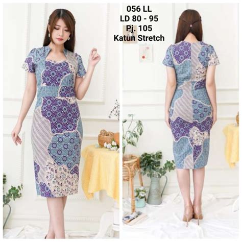 Promo Dress Batik Wanita Mini Dress Batik Modern Batik Kerja Wanita Diskon 33 Di Seller