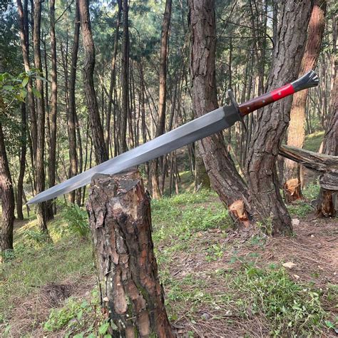 Hand Forged Leaf Spring Steel Sword Rosewood Handle Maldivian Style