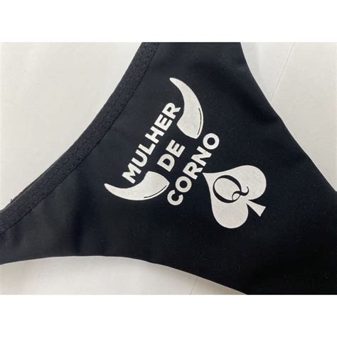 Calcinha Erótica Preta Hotwife Swing Cuckold Hotgirl Putinha De