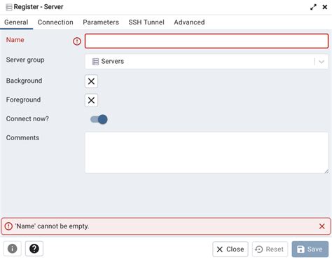 Add New Server Pgadmin4 Data36