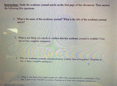 Solved The Research And Information Literacy Assignment