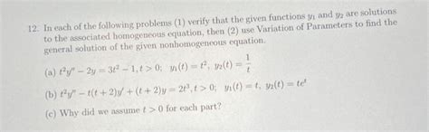 Solved In Each Of The Following Problems Verify That Chegg