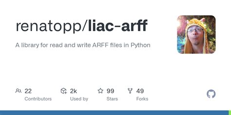 github renatopp liac arff a library for read and write arff files in python