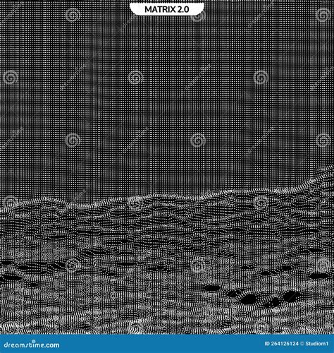 Array With Dynamic Particles 3d Futuristic Technology Style Abstract