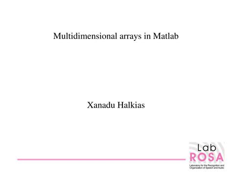 ppt multidimensional arrays in matlab powerpoint presentation free