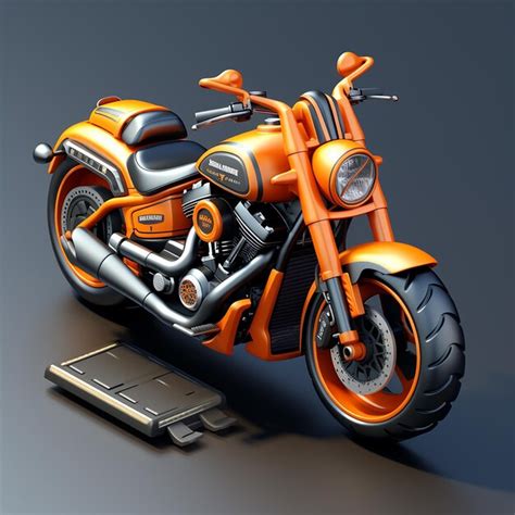 Premium Photo 3d Rendering Isometric Harley Davidson