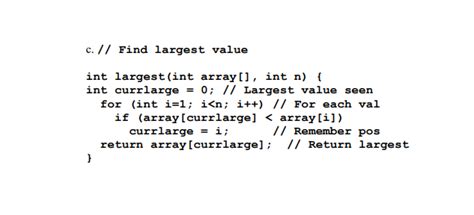 Solved C Find Largest Value Int Largestint Array Int