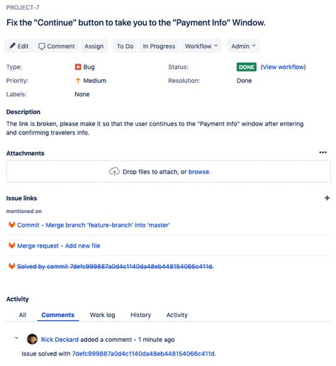 gitlab에서 jira 이슈 세부 내용 확인하기 infograb devops 전문 기술 기업 인포그랩 gitlab