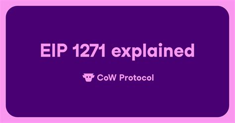 Eip 1271 Explained Cow Dao