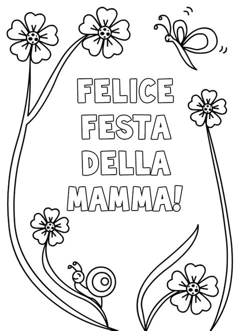 Biglietti Da Colorare Per La Festa Della Mamma