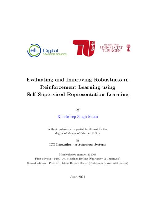 pdf evaluating and improving robustness in reinforcement learning