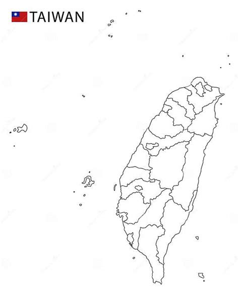 台湾地图、黑白详细轮廓地区 库存例证 插画 包括有 剪切 海岛 剪影 查出 映射 等高 图象 189906509