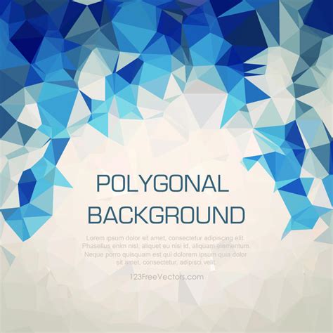 Blue Polygonal Pattern Background Free Vector By 123freevectors On Deviantart