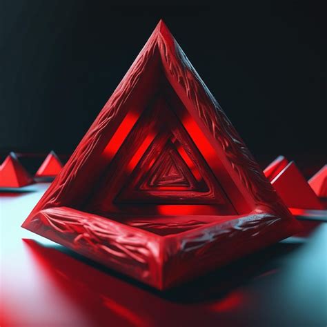Premium Ai Image Red Triangle Shaped Abstract Background