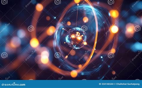 Visualizing Fusion And Fission Of Uranium Atomic Energy Transformation Stock Illustration