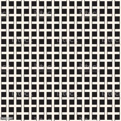 완벽 한 패턴을 짜 다 배경 줄무늬 격자를 교차의 끈 흑인과 백인 기하학적 벡터 일러스트입니다 0명에 대한 스톡 벡터 아트 및 기타 이미지 Istock