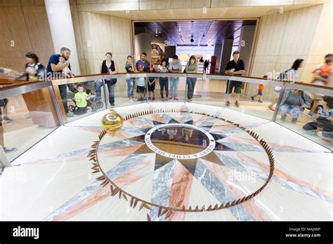 Visitors Looking At The Foucault Pendulum Or Foucaults Pendulum Houston Museum Of Natural