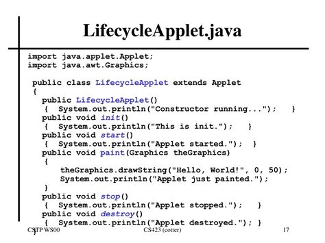 ppt java applets powerpoint presentation free download id 1438629