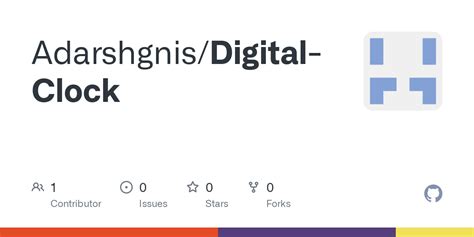 GitHub Adarshgnis Digital Clock