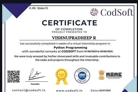 Pythonprogramming Codsoft Internshipcompletion Vishnupradheep