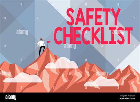 Text Showing Inspiration Safety Checklist Business Concept List Of Items You Need To Verify