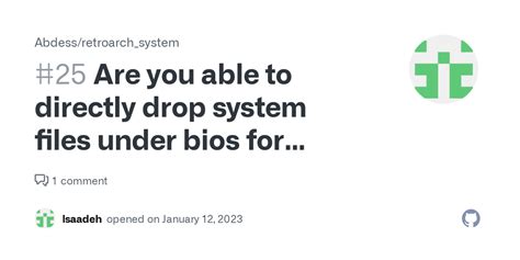 Are You Able To Directly Drop System Files Under Bios For Retrobat Issue Abdess
