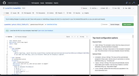 Editing Issue Template In Github Is Impossible Because Scrollbars · Community · Discussion
