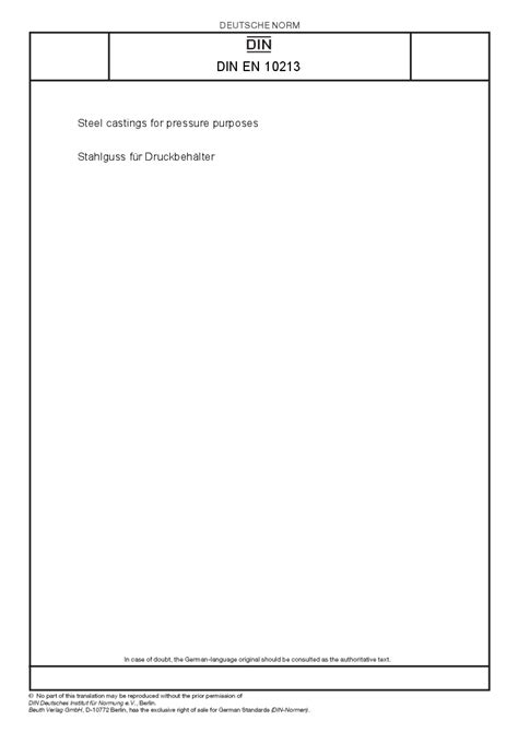 DIN EN 10213 - European Standards