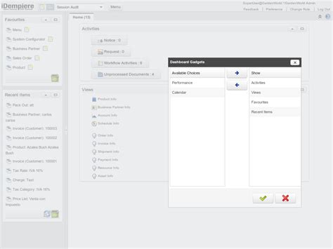NF2 0 User Configurable Dashboard IDempiere En