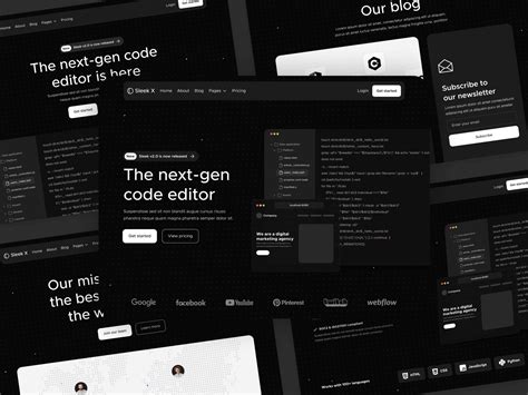 Dark Mode SaaS Webflow Template Sleek X BRIX Templates