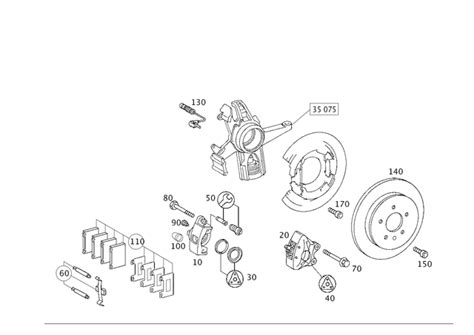 163 420 09 83 Parts Kit Brake Caliper 1998 2005 Mercedes Benz
