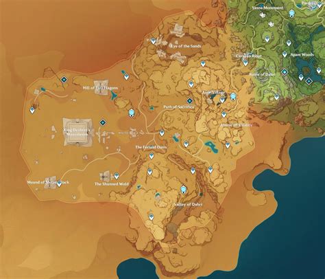 【原神】スメール砂漠マップも楽しそうだな！