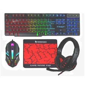 T Wolf IN Gaming Combo RGB Keyboard RGB Mouse Headset And Mouse Pad Shop Today Get It
