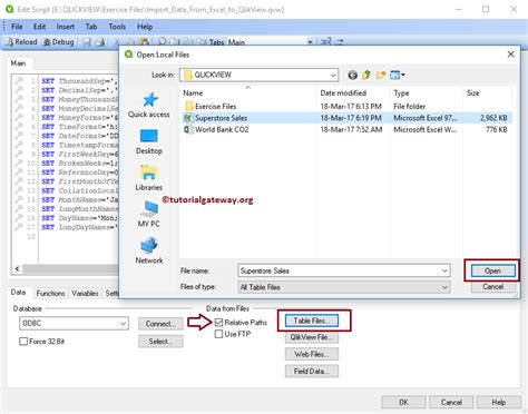 Import Data From Excel To Qlikview