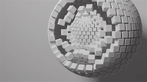 3d Illustration Of A Complex Geometric Structure Stock Illustration