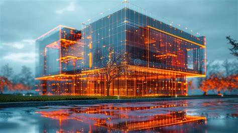 Digital Building Information Modeling Bim Technology Stock